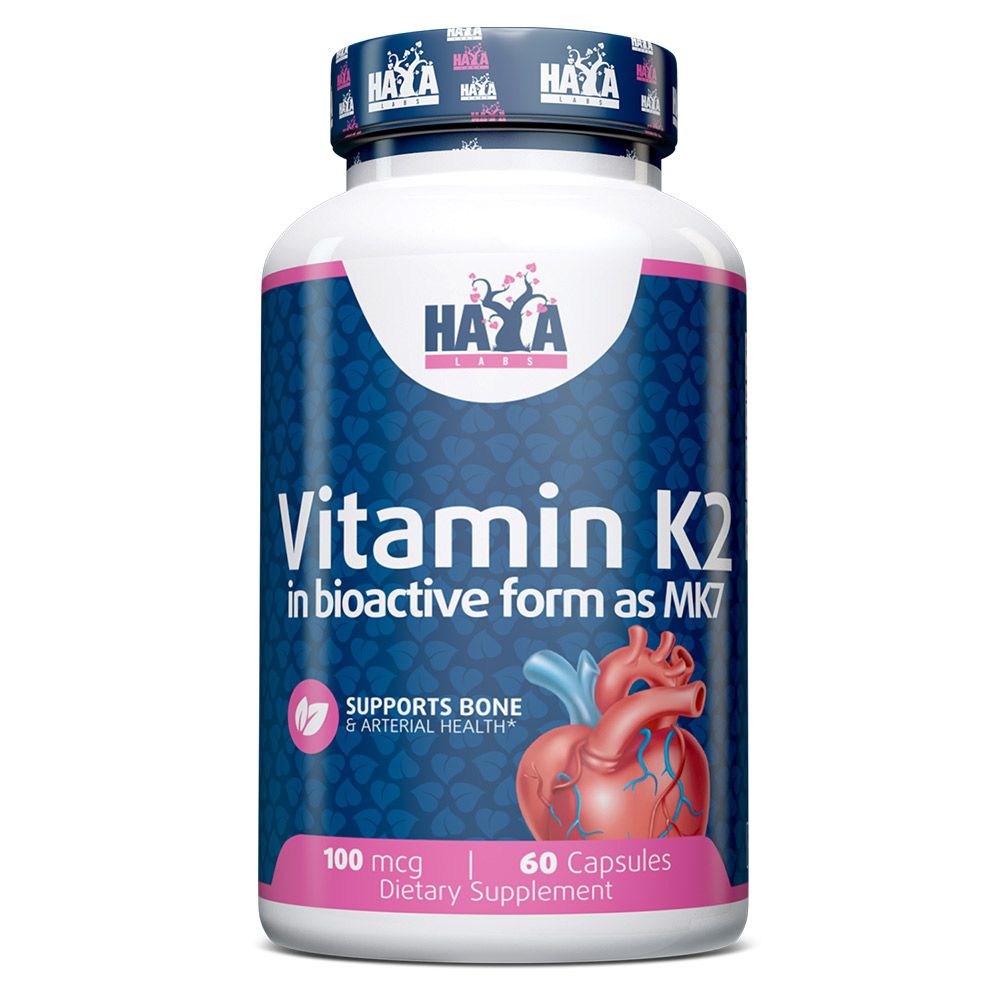 Haya Labs MK-7 Vitamin K2 100 мкг х60 капсули
