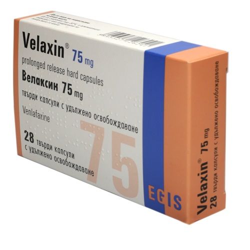 Велаксин 75 мг x28 твърди капсули с удължено освобождаване
