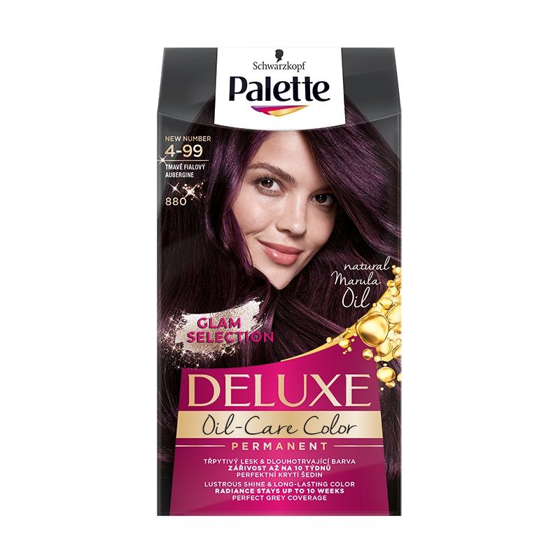 Palette Deluxe Подхранваща трайна крем боя за коса, 880 Brun Violet