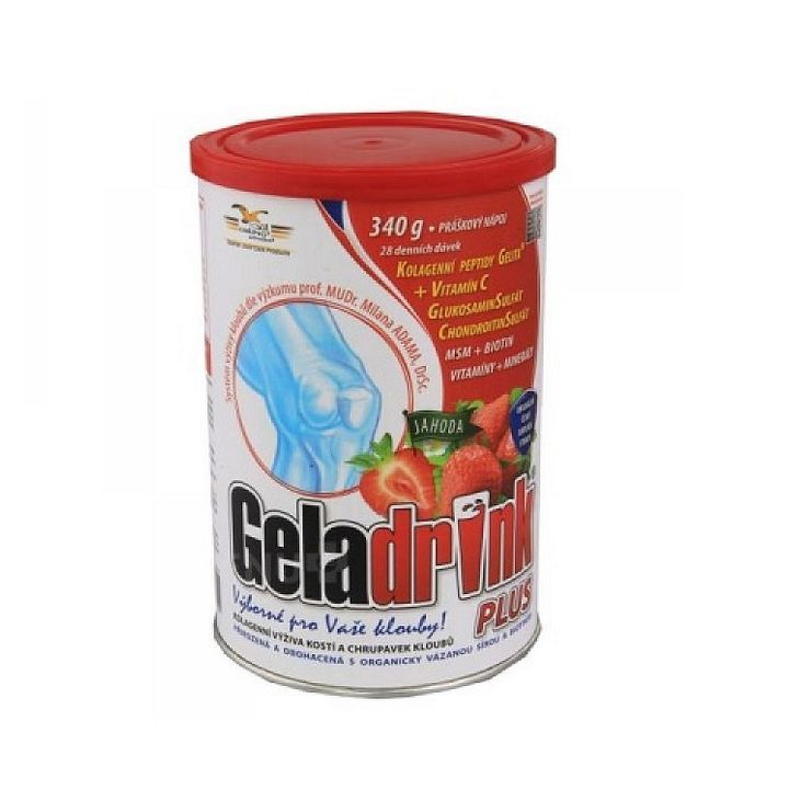 Geladrink Plus Прах за възстановяване на ставите с вкус на ягода х340 грама