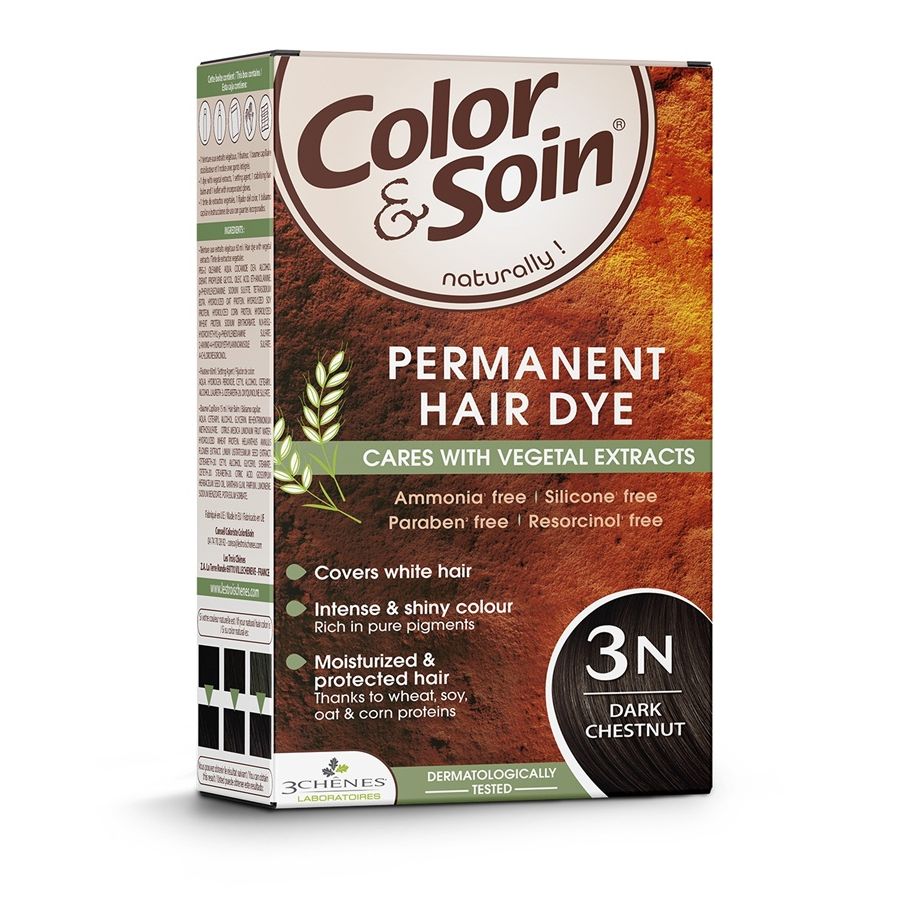 3Chenes Color & Soin Безамонячна боя за коса, цвят 3N Тъмно кестеняво