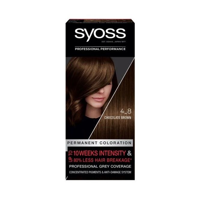 Syoss Profesional Performance Боя за коса 2 в 1 4-8 Chocolate Brown