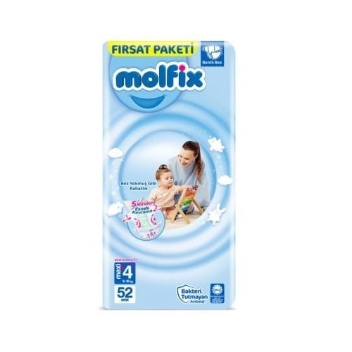 Molfix 4 Maxi Пелени за бебета и деца 7-14кг х60 броя