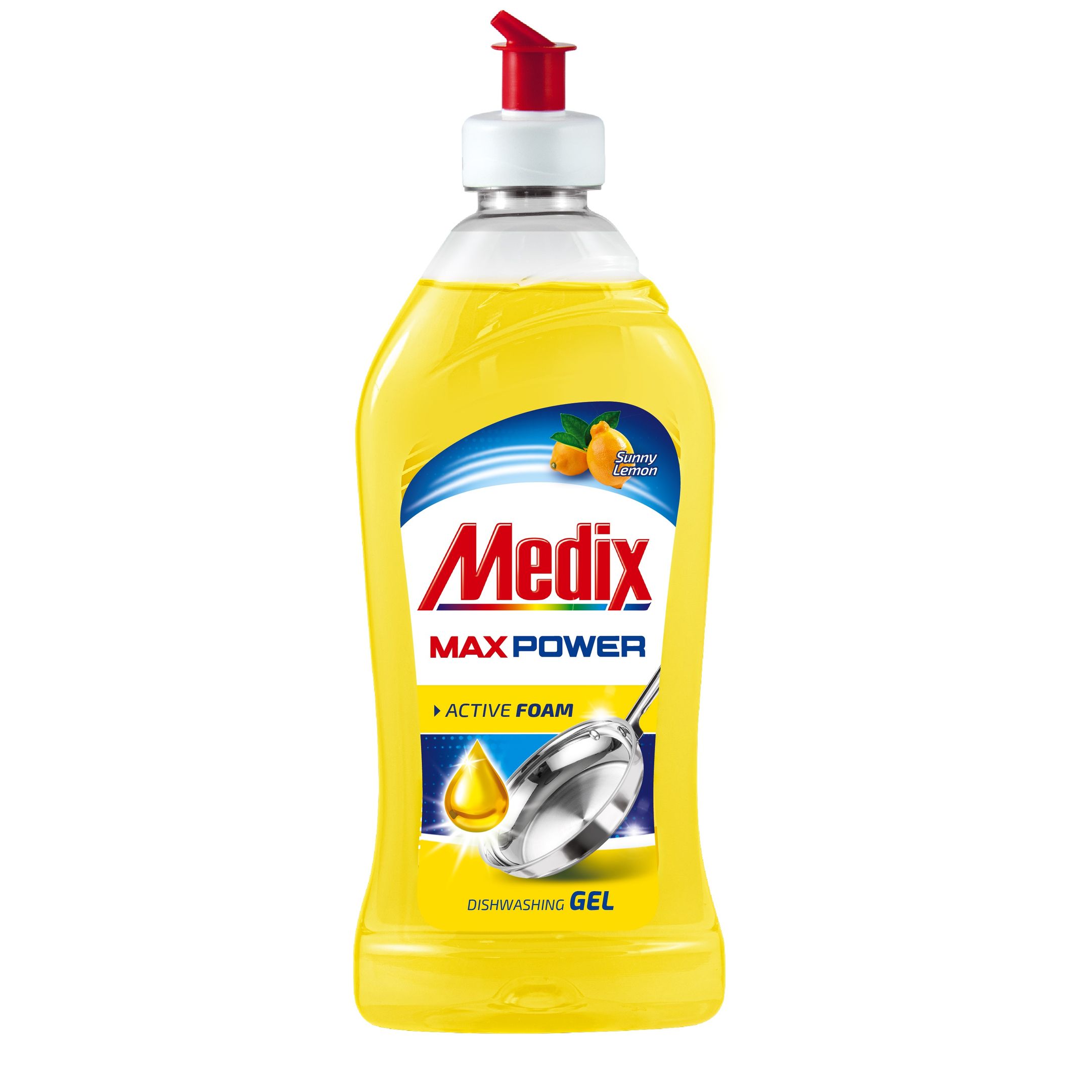 Medix Max Power Lemon Препарат за съдове с аромат на лимон х450 мл