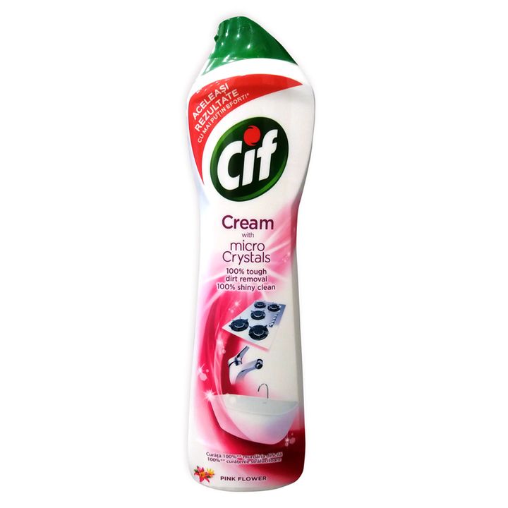 Cif Cream With Micro Crystals Pink Flower Почистващ крем за кухня x500 мл