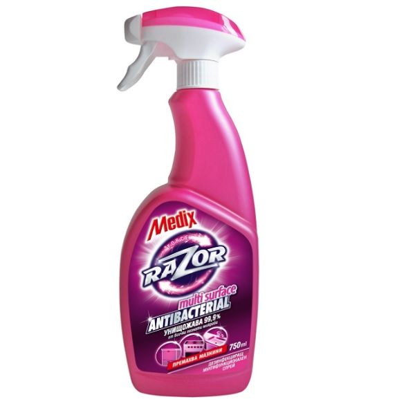 Medix Razor Multi Surface Antibacterial Почистващ спрей за повърхности ...
