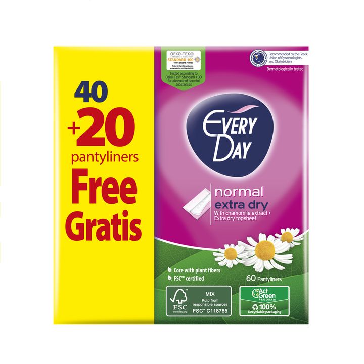 Everyday Normal Extra Dry Дамски eжедневни превръзки х60броя