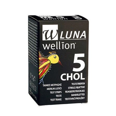 Wellion Luna Chol Тест ленти за измерване на холестерол х5 броя