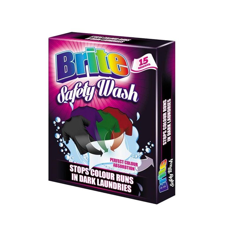 Brite Safety Wash Кърпички за черно пране x15 броя