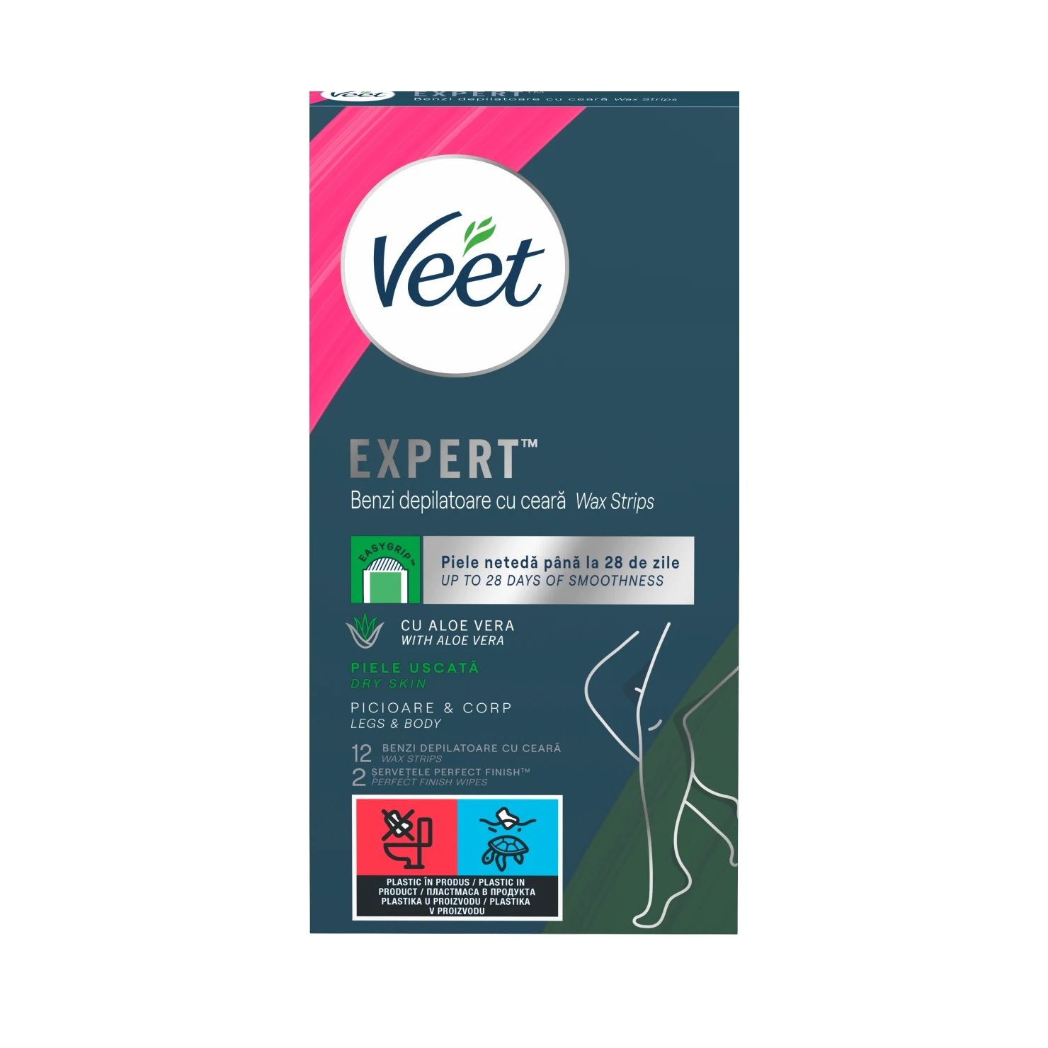 Veet Епилиращи ленти за тяло за суха кожа х12 бр
