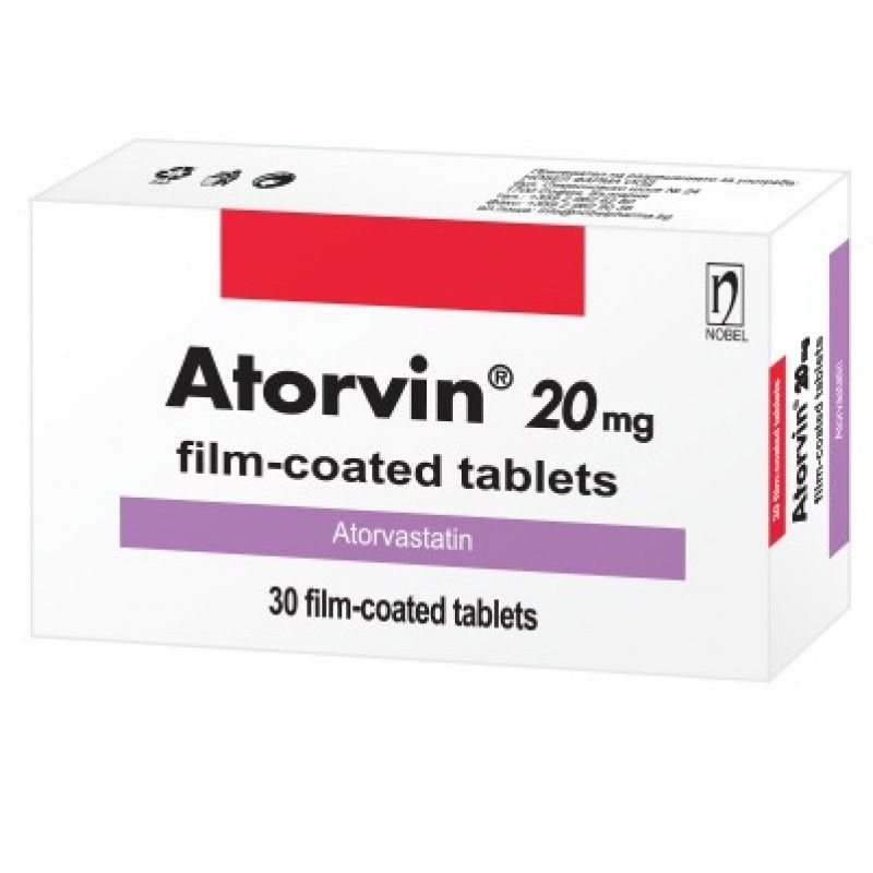Аторвин 20 mg х30 филмирани таблетки