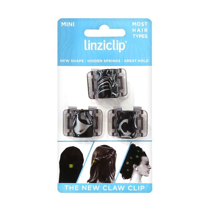Linziclip Mini Щипка за коса, Арт Сребро х3 броя