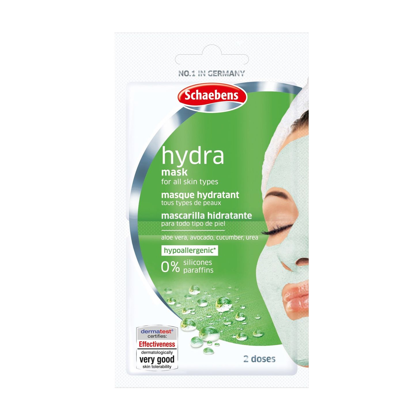 Schaebens Moisturising Хидратираща маска за лице за всеки тип кожа 2х5 мл