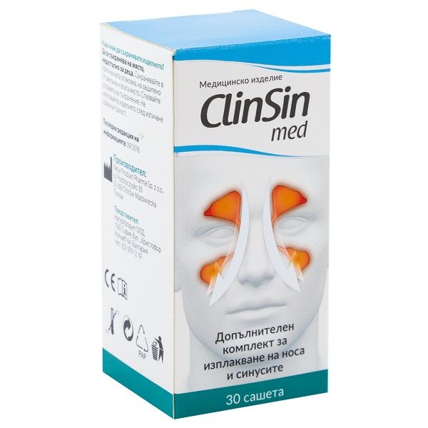 ClinSin med Сашета за изплакване на носа и синусите х30 бр