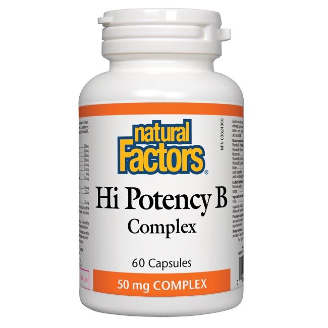 Natural Factors Hi Potency В-комплекс 50 мг х60 капсули