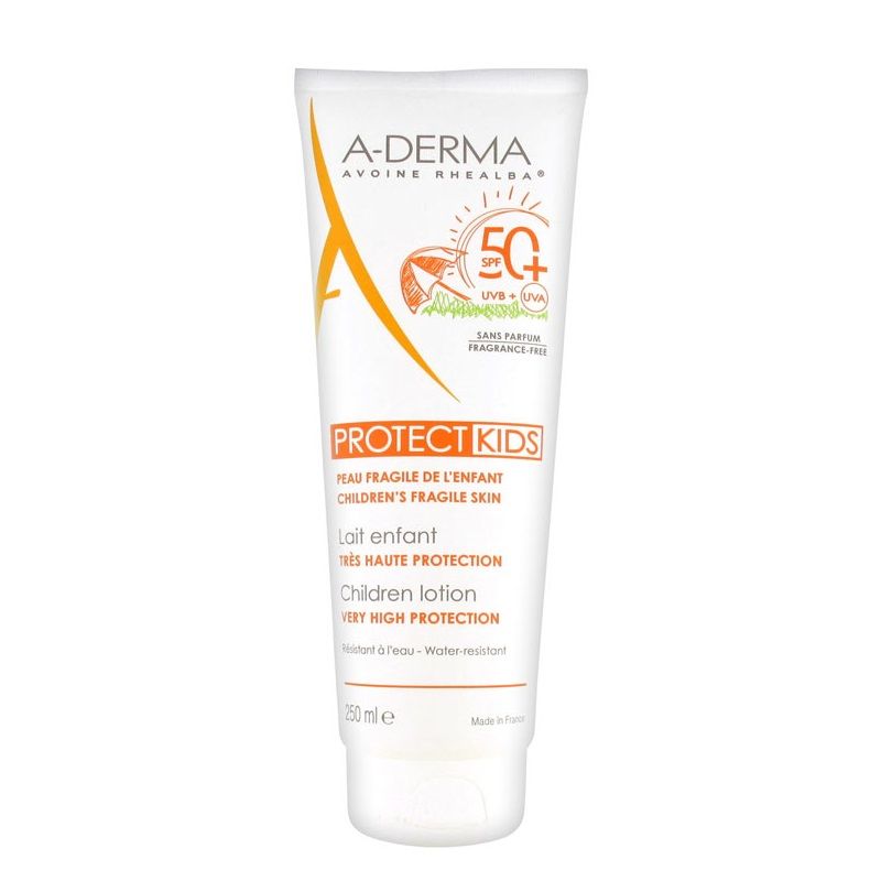 A-Derma Sun Protect Kids SPF50+ Слънцезащитно мляко за лице х250мл