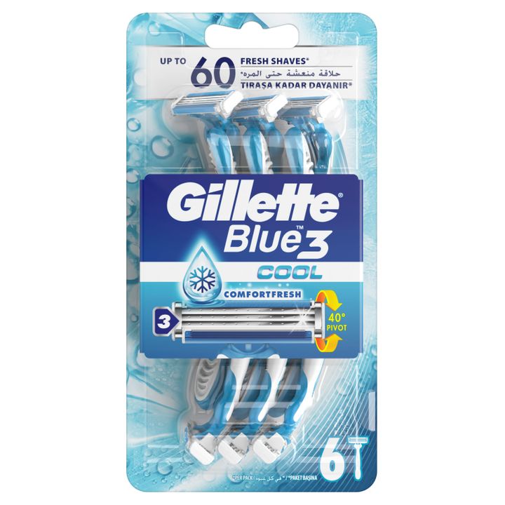 Gillette Blue 3 Cool Самобръсначка за мъже x6 броя