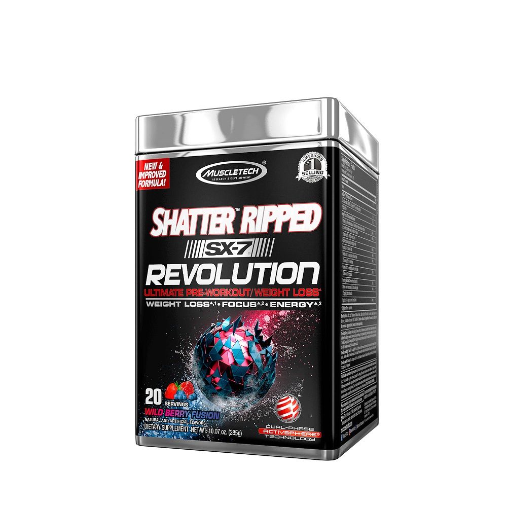 Muscletech Shatter Ripped SX-7 Revolution с кофеин и вкус на плодове ...