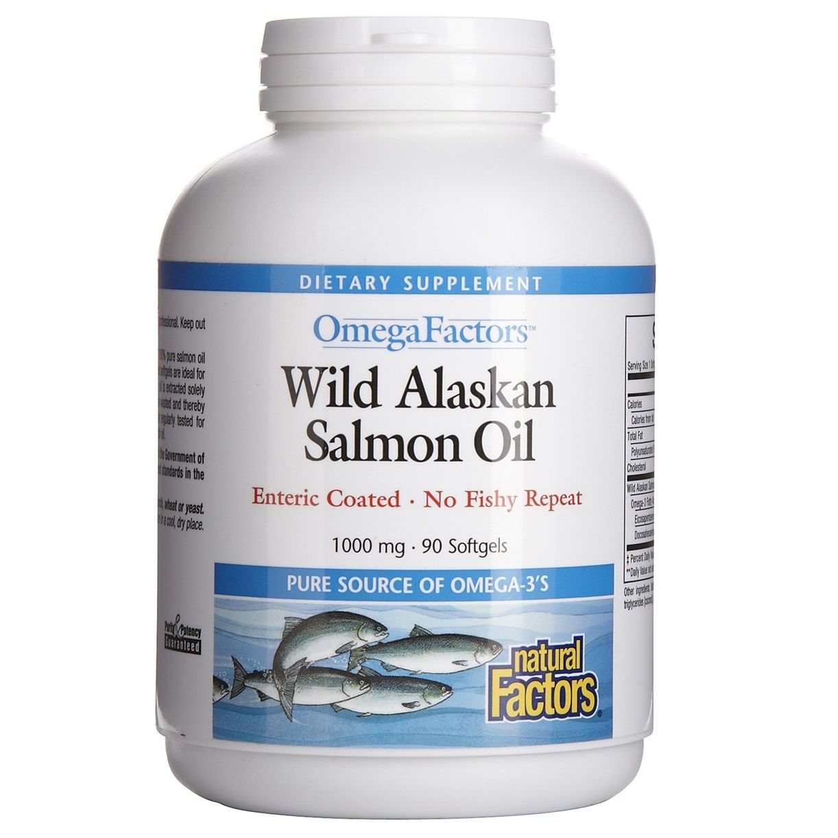 Natural Factors Wild Salmon Oil Масло от дива сьомга 1000мг х90 капсули