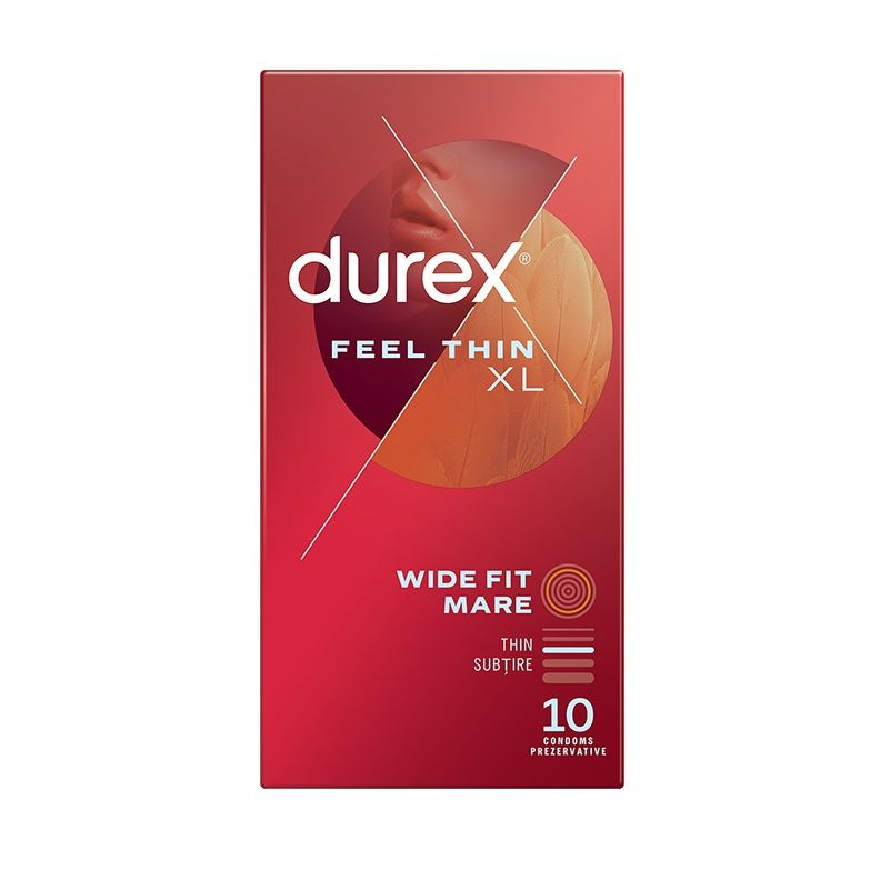 Durex Feel Thin Extra Large Презервативи, размер XXL х10 броя