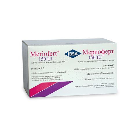 Мериоферт 150IU прах и разтворител за инжекционен разтвор х10 флакона Ibsa