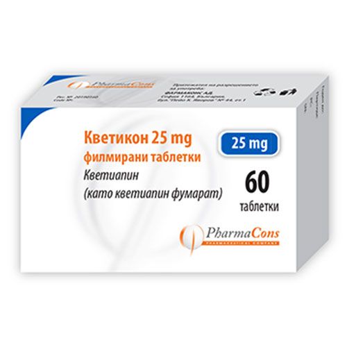 КВЕТИКОН ТБ 25МГ 60БР