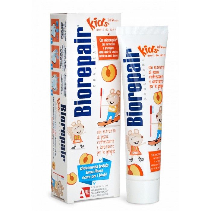 Biorepair Kids Паста за зъби за деца 0-6 години с екстракт от праскова ...