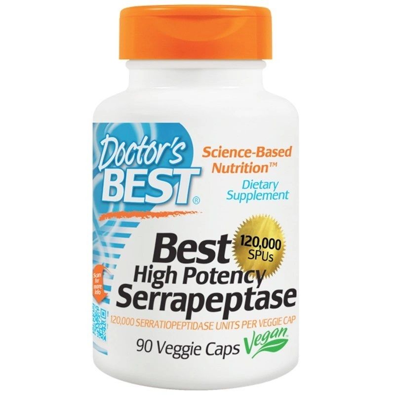 Серапептаза 120 000 SPU х90 капсули Doctor's Best