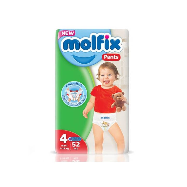 Molfix Pants 4 Maxi Пелени-гащи за деца от 9 до 14 килограма x52 броя