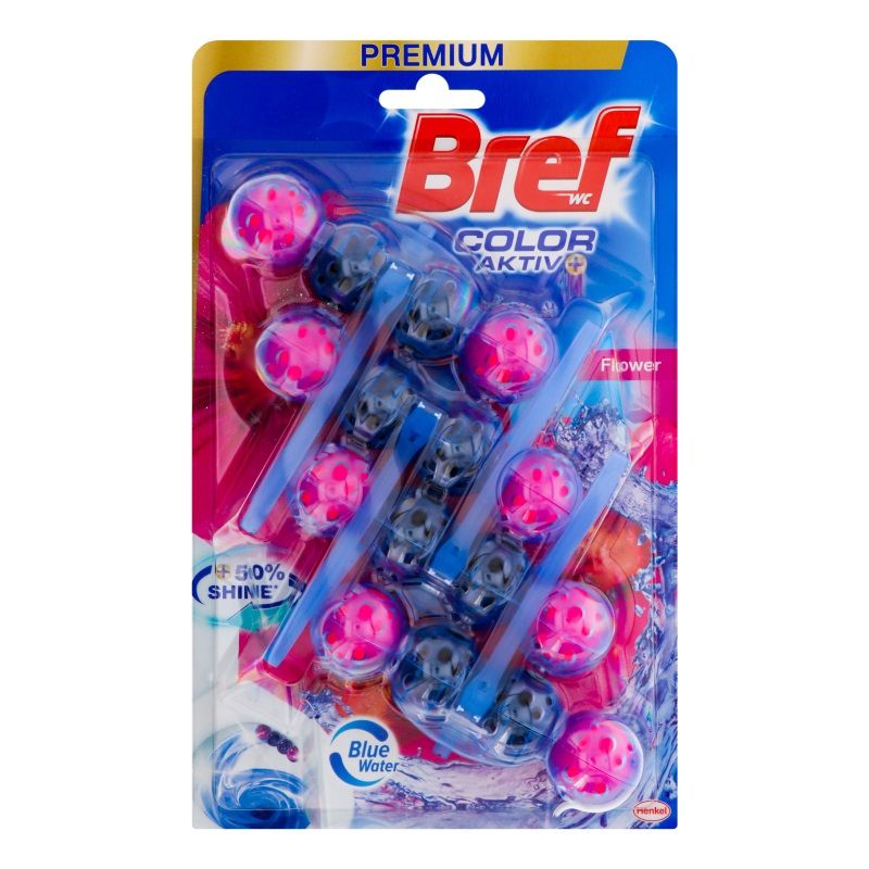 Bref Color Active Flower Твърдо тоалетно блокче x4 броя