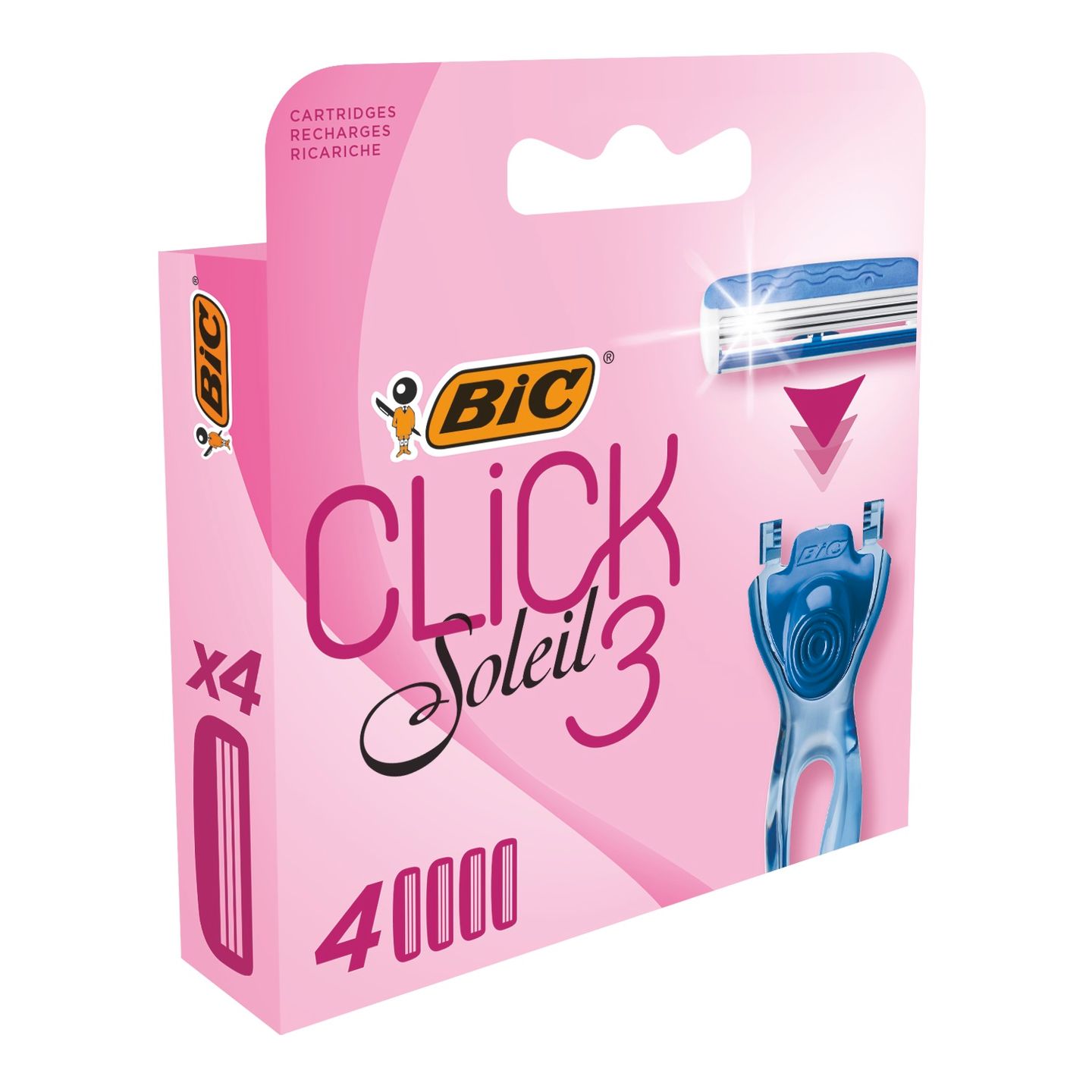 BIC Click Soleil 3 Резервни ножчета за дамска самобръсначка x4 броя