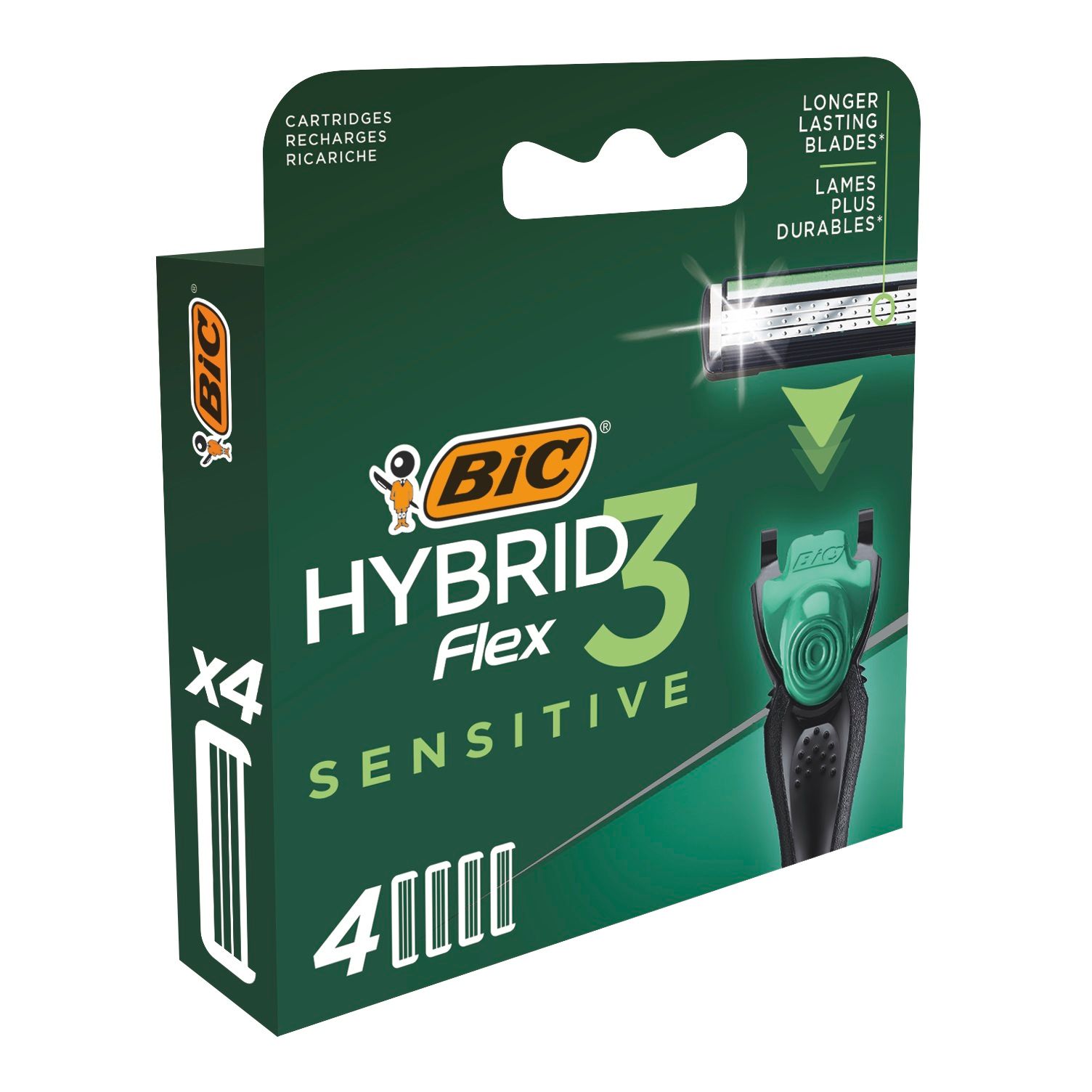 BIC Flex 3 Hybrid Sensitive Резервни глави за самобръсначка x4 броя