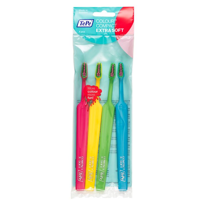 TePe Colour Compact Extra Soft Четка за зъби x4 броя