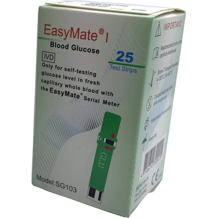 Easymate Тест ленти за измерване на глюкоза х25 броя