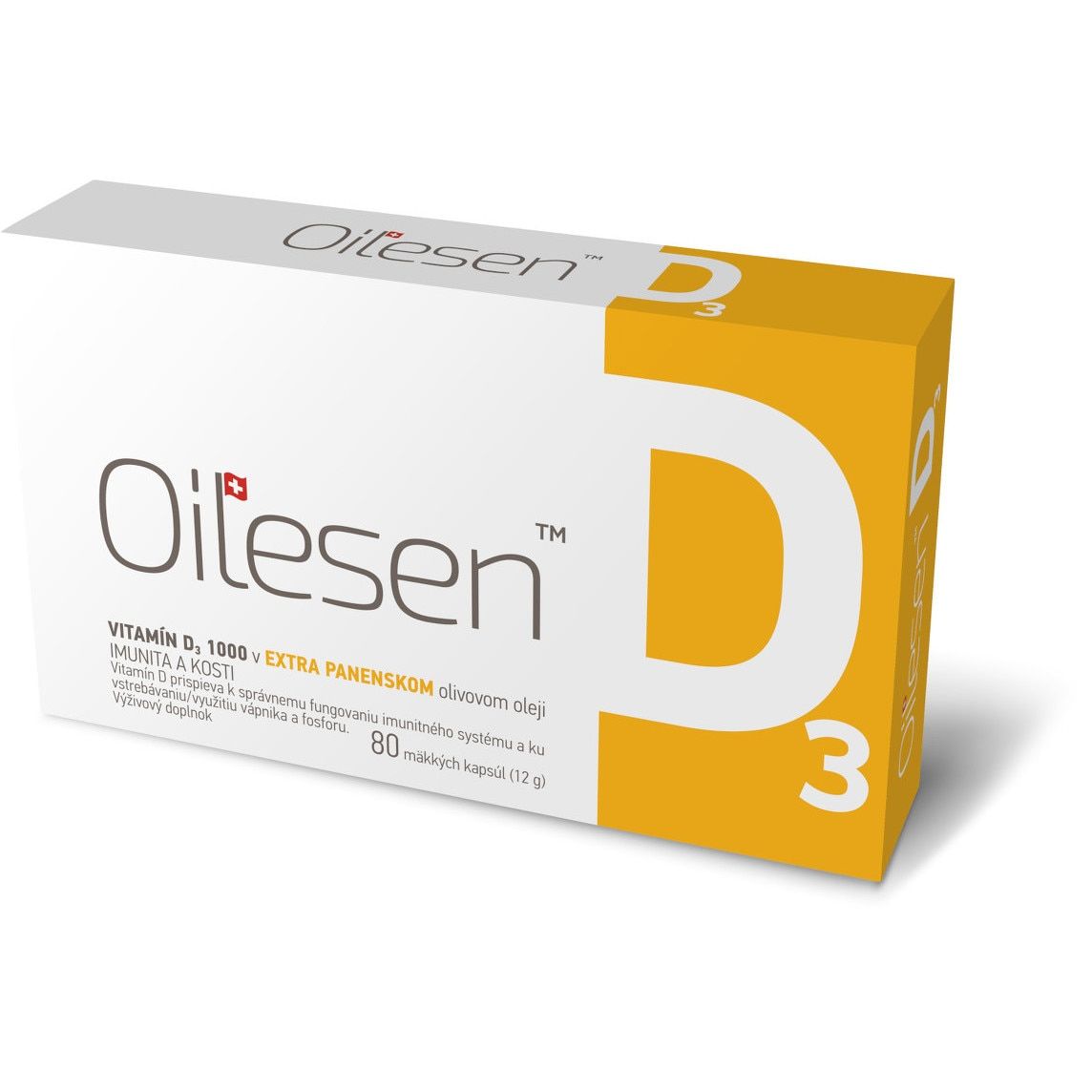 Oilesen Витамин D3, 1000 IU/25 мкг x80 меки капсули
