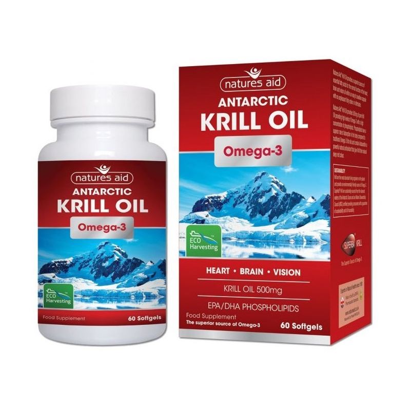 Mасло от крил Омега-3 500mg х60 капсули Natures Aid