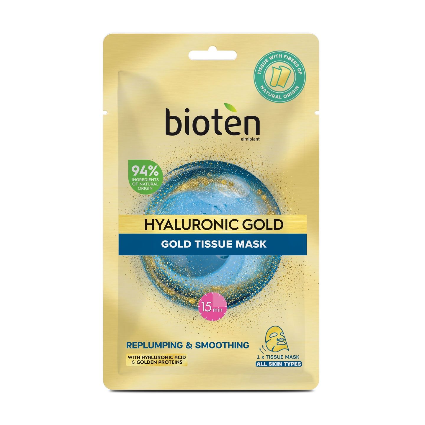 Bioten Hyaluronic Gold Лист маска за лице X25 мл