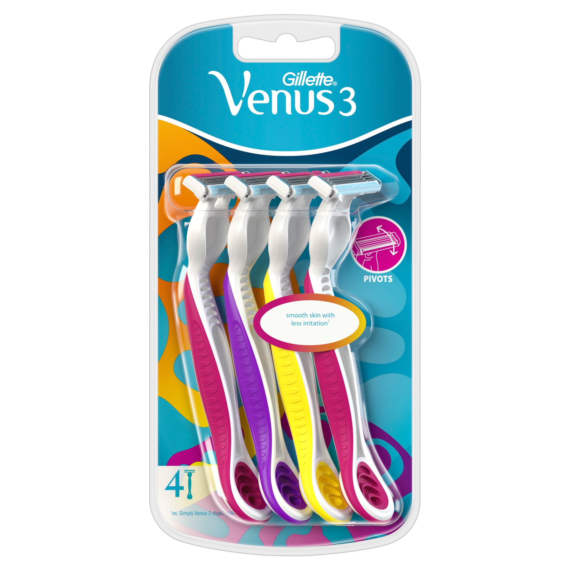 Gillette Venus 3 Colors Самобръсначка за жени x4 броя