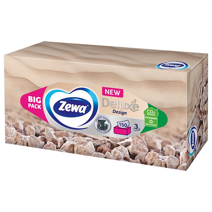 Zewa Deluxe Design Хартиени кърпички в кутия x150 броя