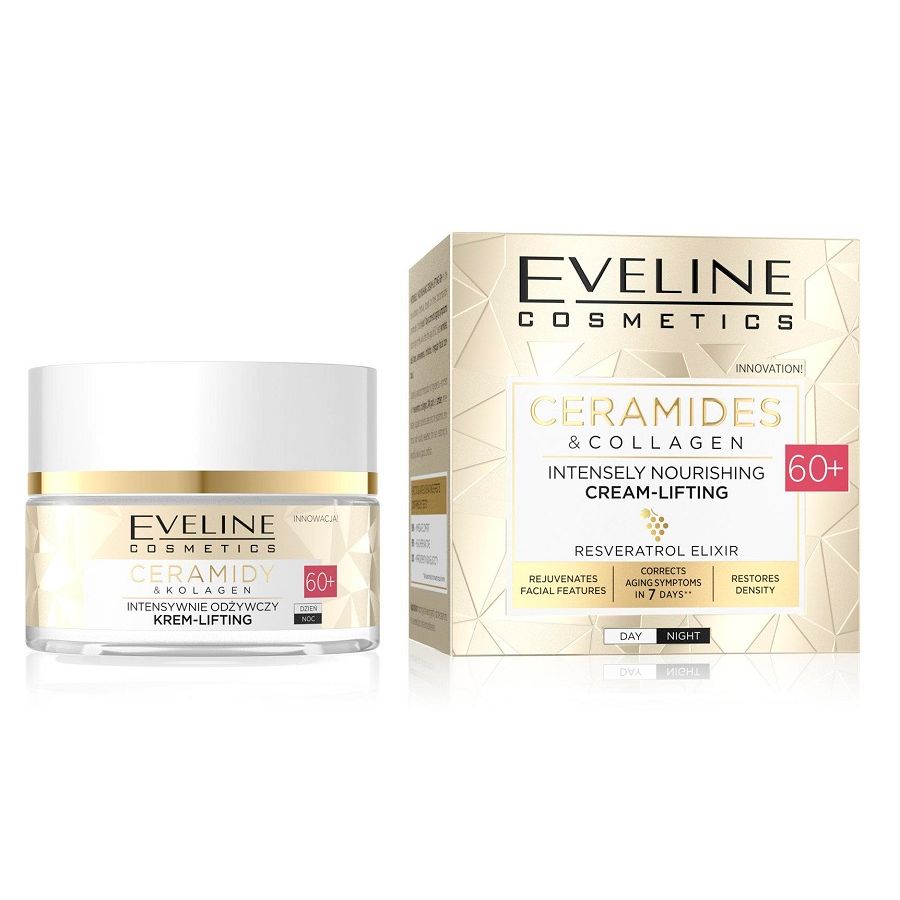 Eveline Ceramides & Collagen 60+ Интензивно подхранващ дневен и нощен ...