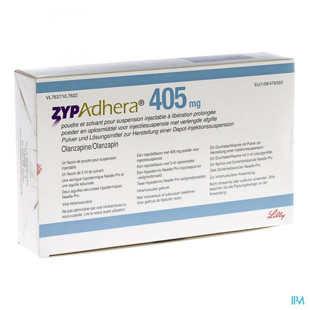 Зипадера, 405 мг прах и разтворител за инжекционна суспензия с удължено ...