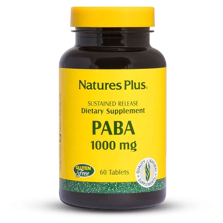 PABA ( Витамин В10 ) х60 таблетки с удължено освобождаване Natures Plus
