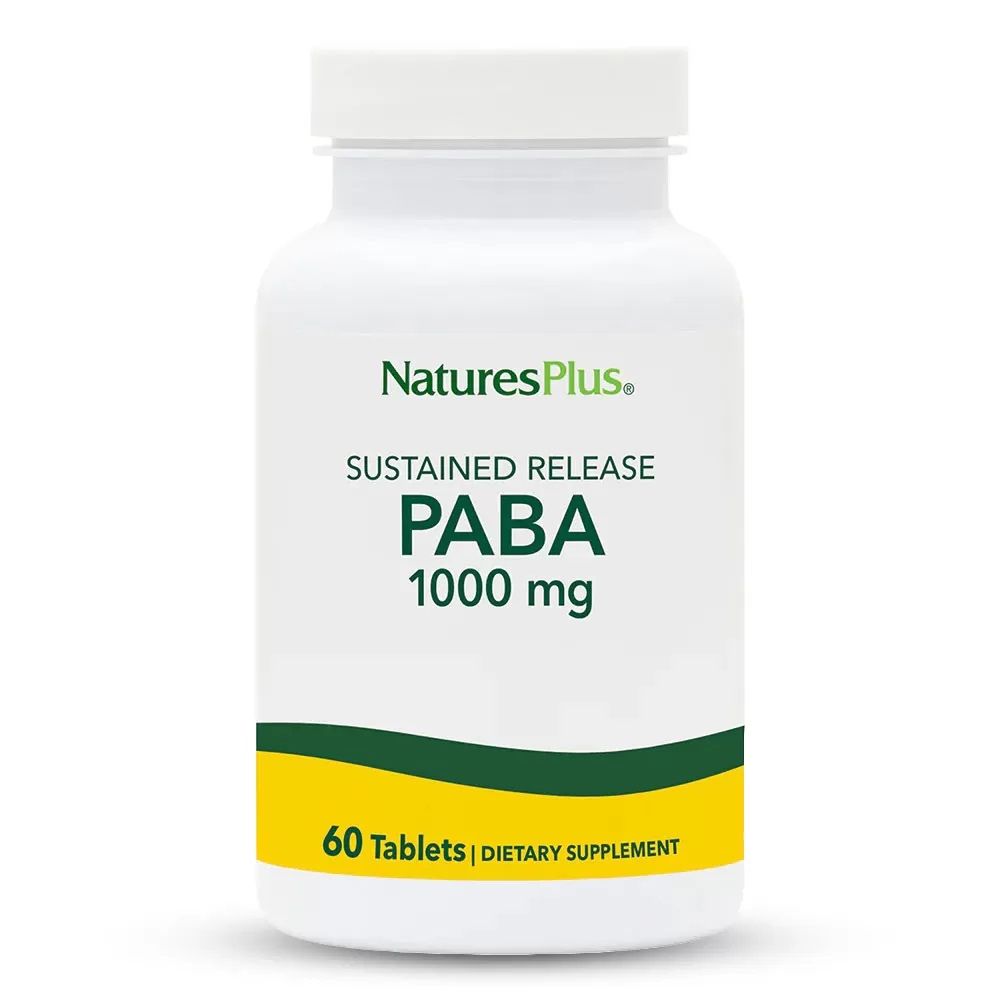 PABA ( Витамин В10 ) х60 таблетки с удължено освобождаване Natures Plus