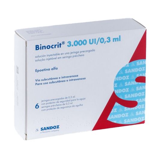 Бинокрит 3 000 IU/0,3 ml инжекционен разтвор в предварително напълнена ...