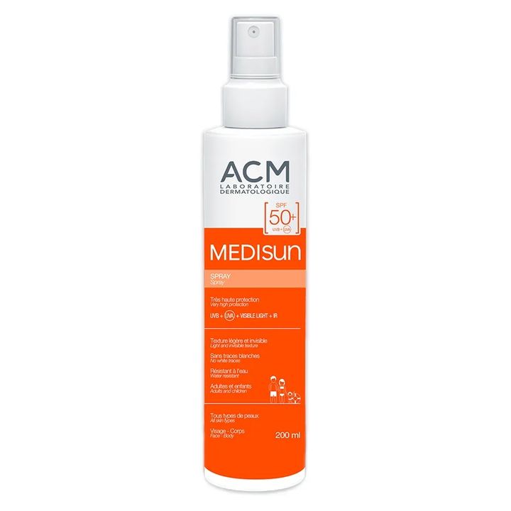 ACM Medisun SPF50+ Слънцезащитен спрей за лице и тяло x200 мл