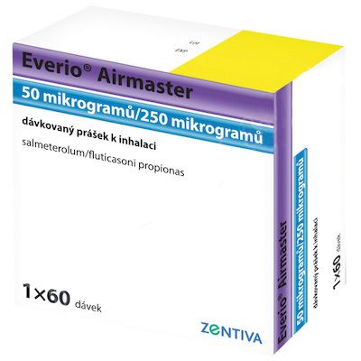 Еверио Еармастър 50 микрограма/250 микрограма/доза прах за инхалация ...