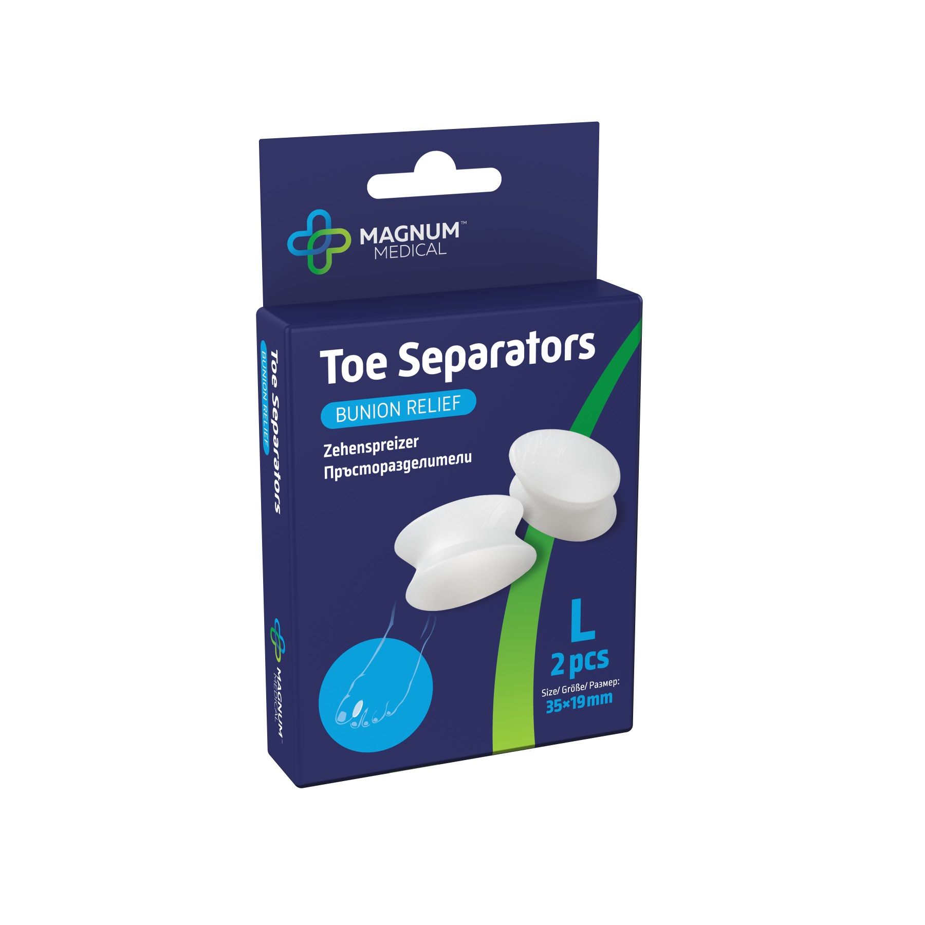 Magnum Medical Пръсторазделители x2 броя, размер L - 35x19 мм