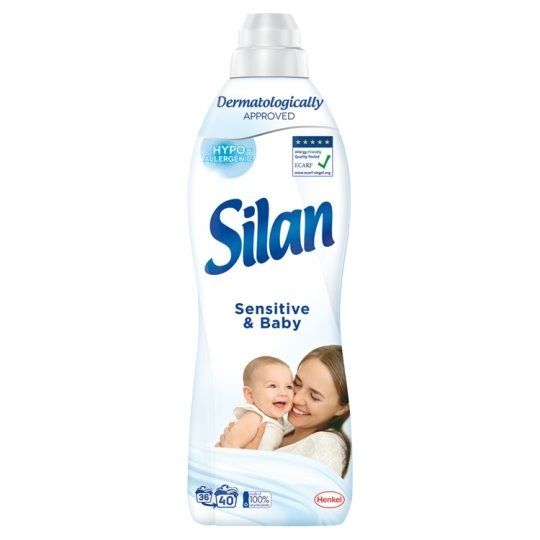 Silan Sensitive & Baby Концентриран омекотител за тъкани x0,880 л, 40 пранета