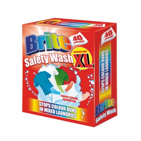 Brite Safety Wash Кърпички за сигурно пране с антистатична формула x40 броя