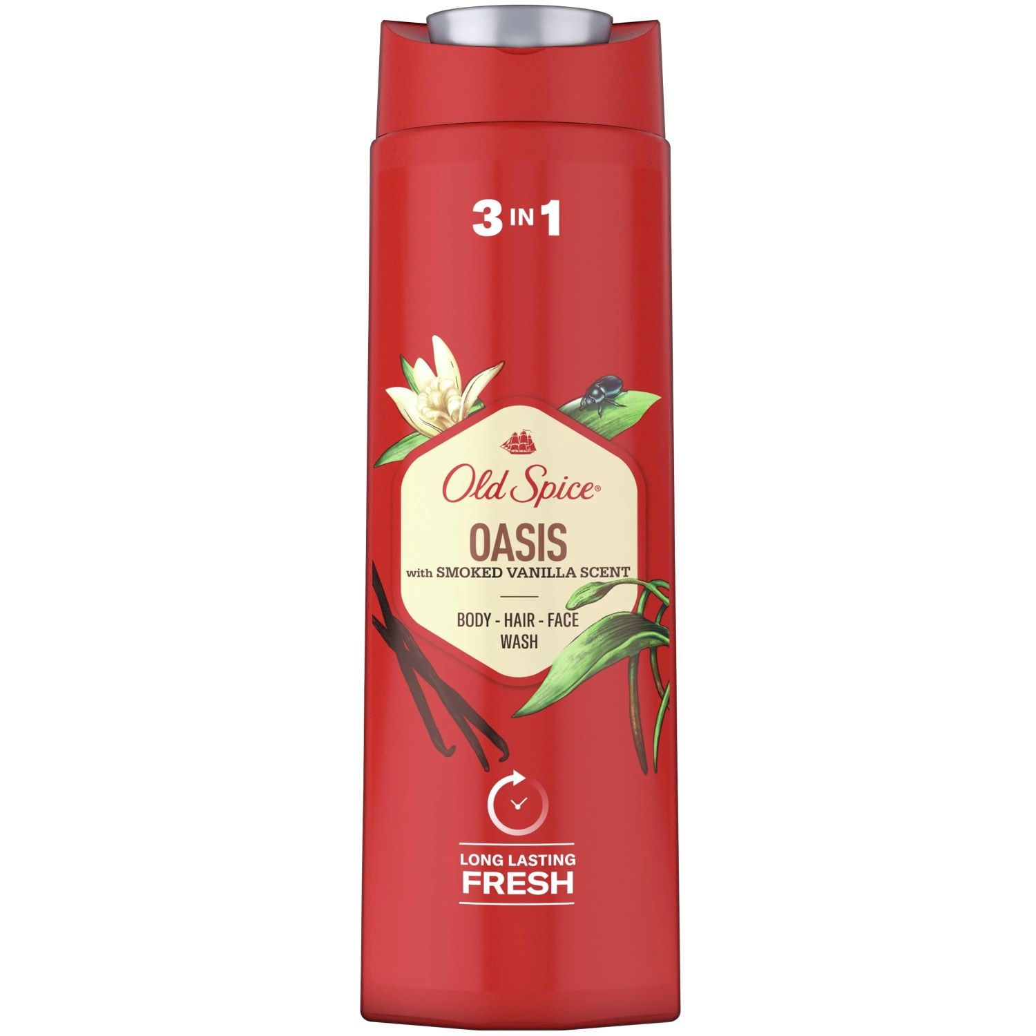 Old Spice Oasis 3in1 Мъжки душ гел шампоан за тяло, коса и лице с ...